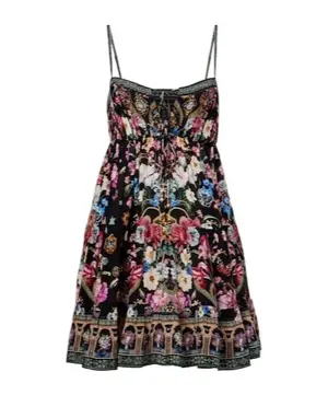 Camilla Crystal-embellished Silk Minidress - Black