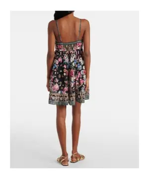 Camilla Crystal-embellished Silk Minidress