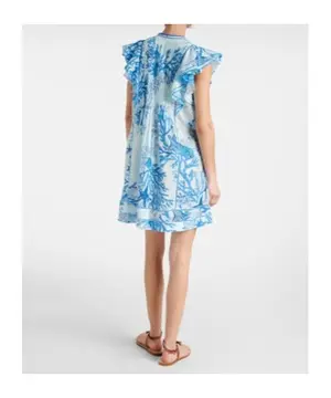 Poupette St Barth Camelia Printed Cotton Minidress