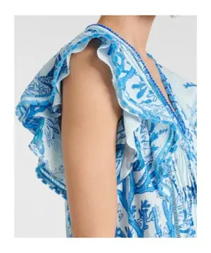Poupette St Barth Camelia Printed Cotton Minidress