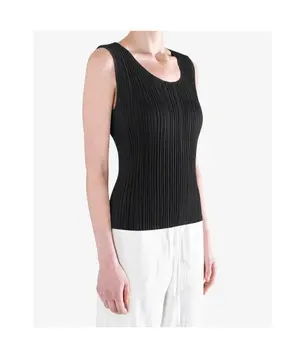 Issey Miyake Sleeveless Pleated Top - Not