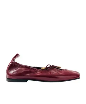 ALOHAS Patent Leather Ballet Flats - Wine Red