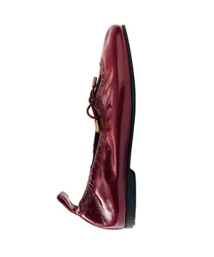 ALOHAS Patent Leather Ballet Flats - Wine Red