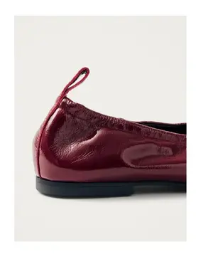 ALOHAS Patent Leather Ballet Flats - Wine Red