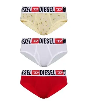 DIESEL® Logo-waistband Floral-print Briefs - Multicolor