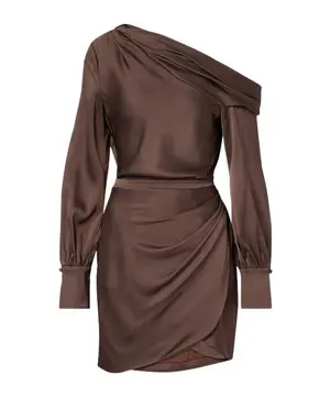 Simkhai One-shoulder Mini Dress - Brown