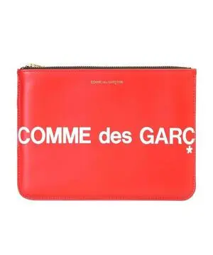 Comme Des Garçons Comme Des Garons Wallet Logo Printed Zipped Pouch - Blue