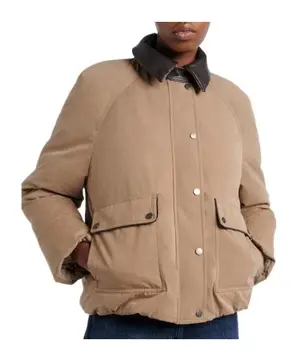 Brunello Cucinelli Leather-trimmed Padded Jacket