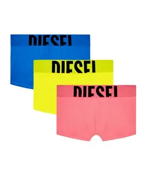 DIESEL® Umbx-damien Pack Of Three Logo-waistband Boxer Briefs - Multi-color