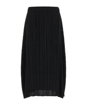 PLEATS PLEASE BY ISSEY MIYAKE A-line Midi Skirt - Black
