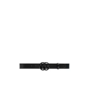 Gucci Gg Marmont Thin Buckle Belt - Black