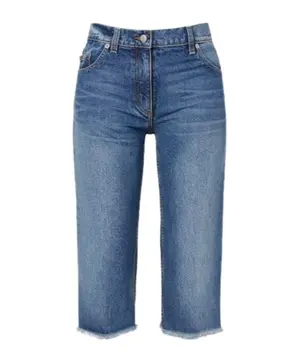 Magda Butrym Faded Capri Jeans - Blue