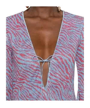 Oseree Deep V-neck Dress