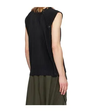 Issey Miyake Asymmetrical Pleated Vest