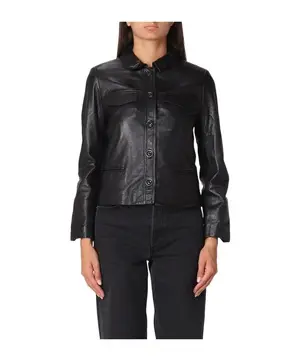 Zadig&Voltaire Long-sleeved Leather Jacket - Black