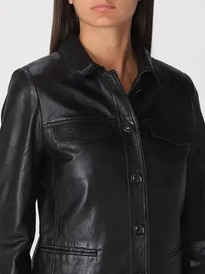Zadig&Voltaire Long-sleeved Leather Jacket