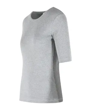 Closed Ribbed Three-quarter Sleeve T-shirt