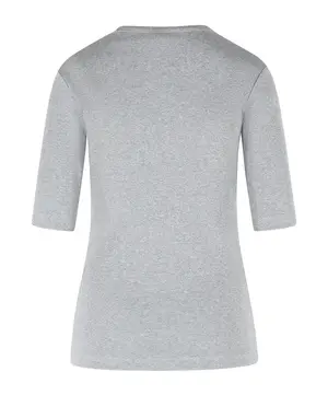 Closed Ribbed Three-quarter Sleeve T-shirt