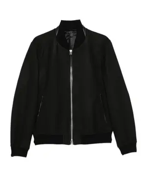 TOM FORD Leather-trimmed Bomber Jacket