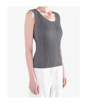 PLEATS PLEASE BY ISSEY MIYAKE Sleeveless Pleated Top