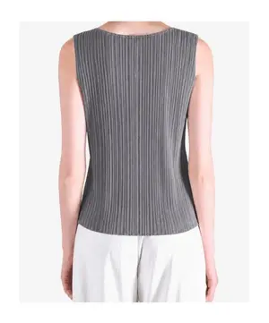 PLEATS PLEASE BY ISSEY MIYAKE Sleeveless Pleated Top