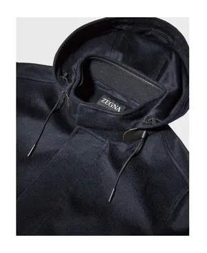 Zegna Drawstring Waist Hooded Jacket