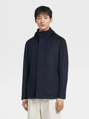 Zegna Drawstring Waist Hooded Jacket