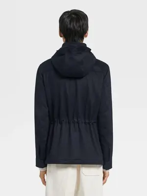 Zegna Drawstring Waist Hooded Jacket
