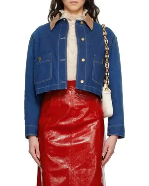 Gucci Corduroy Collar Denim Jacket