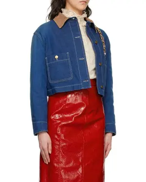 Gucci Corduroy Collar Denim Jacket