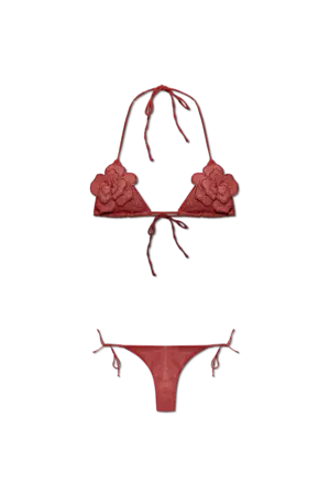 Oseree Two-piece Swimsuit With Lurex Thread - Red