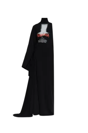 Balenciaga Asymmetrical Dress - Black