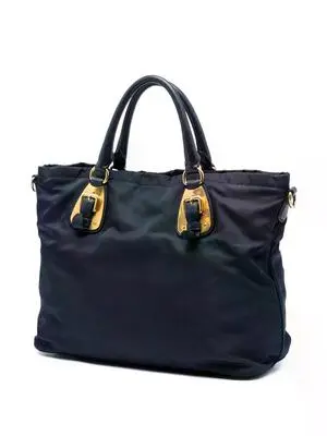 Prada Tessuto Satchel Bag - Blue