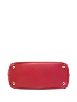 Prada Saffiano Leather Galleria Double Zip Satchel - Red