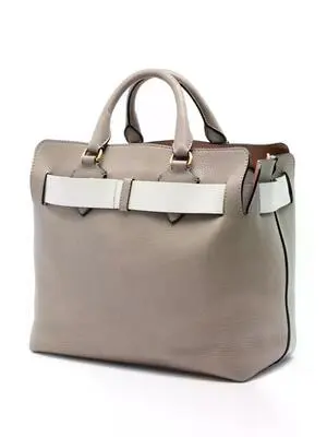 Burberry Leather Marais Belt Bag Satchel - Grey