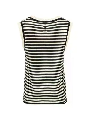 HANNES ROETHER Striped Knit Tank Top