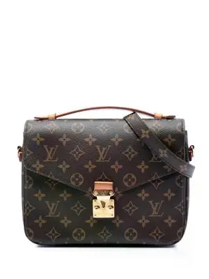 LOUIS VUITTON Monogram Pochette Metis Satchel - Brown