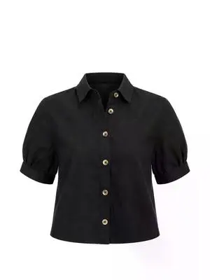DL1961 Montauk Puff Sleeve Shirt - Black