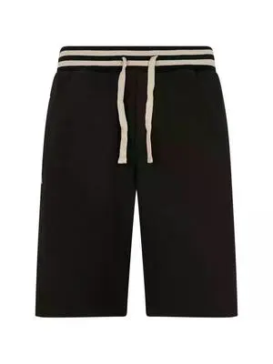 Paul & Shark Striped Trim Drawstring Shorts - Black