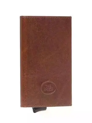 THE BRIDGE Logo-embossed Leather Card Holder - Brown