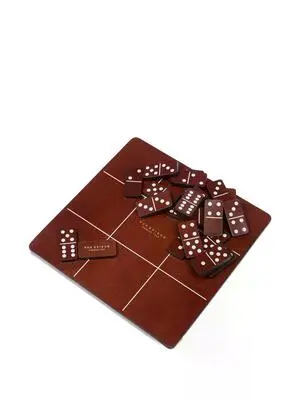 THE BRIDGE Leather Domino Set - Brown
