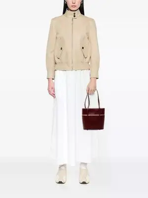 Burberry House Check Trimmed Leather Shoulder Bag