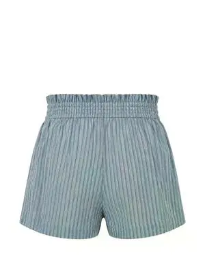HEVRON Mira Striped Shorts - Blue