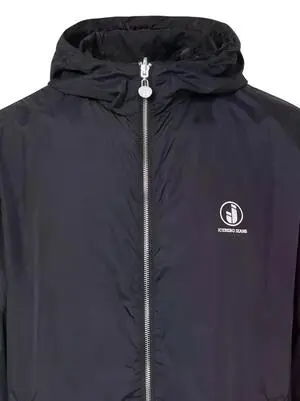 Iceberg Logo-print Hooded Jacket - Black