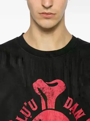 LỰU ĐẠN Skull-print T-shirt