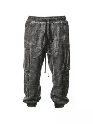 THOM KROM Acid-wash Drawstring Cargo Pants