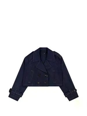 ANAII Double-breasted Crop Trench Coat