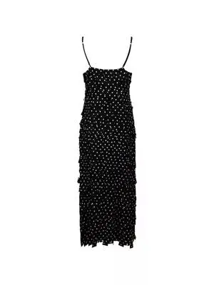GIOVANNI PARIS Ophelie Polka-dot Ruffled Maxi Dress