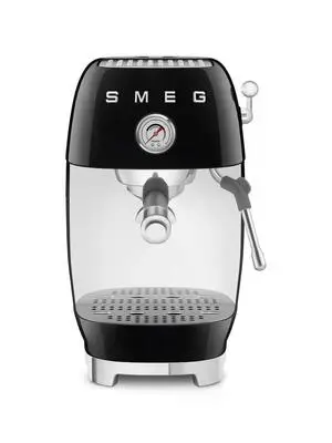SMEG Anni 50 Logo-plaque Manual Espresso Machine With Cold Brew - Black