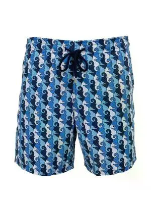 MARY KATRANTZOU Seahorse Print Swim Shorts - Blue